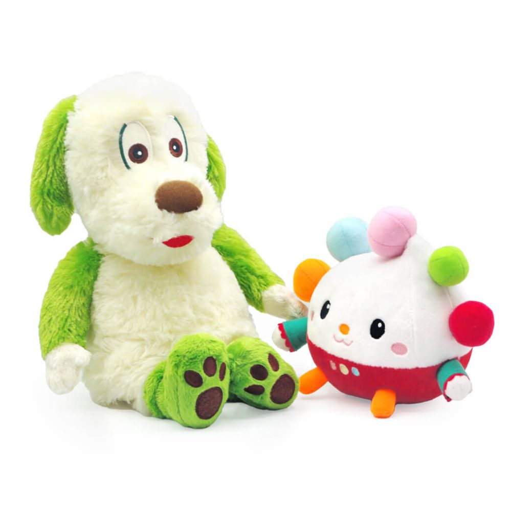 出産祝い・誕生日祝い電報｜ワンワン＆ぽぅぽ だっこサイズ S ｜祝電・弔電・国際電報なら電報屋のエクスメール