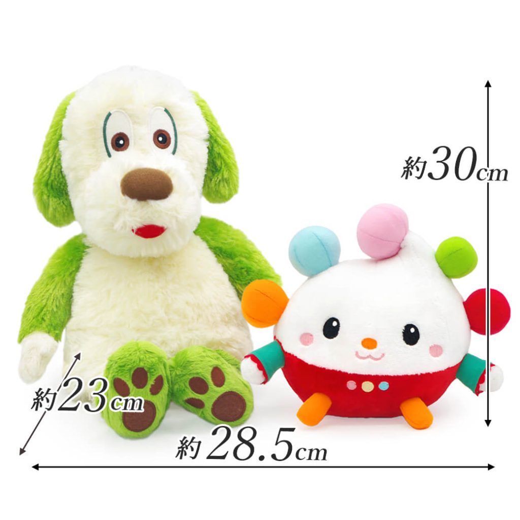 出産祝い・誕生日祝い電報｜ワンワン＆ぽぅぽ だっこサイズ S ｜祝電・弔電・国際電報なら電報屋のエクスメール