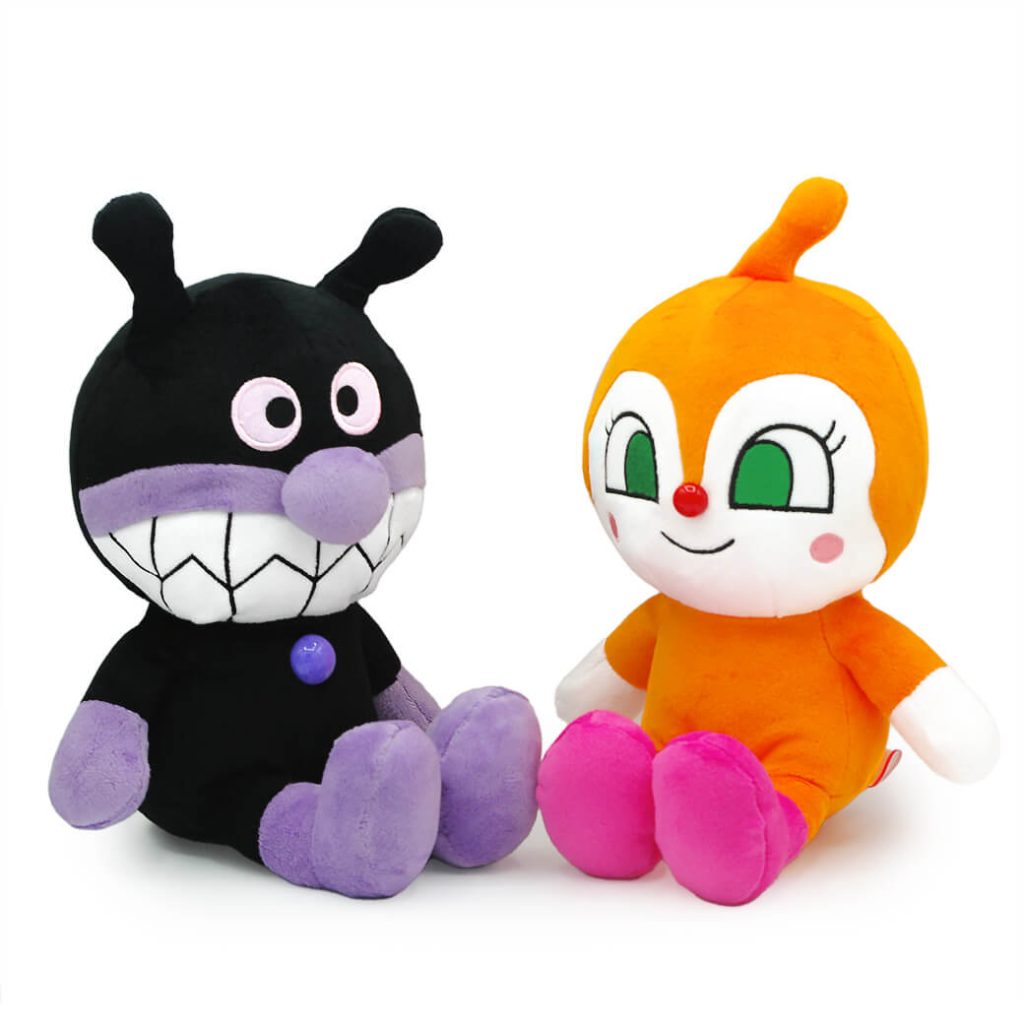 ばいきんまん＆ドキンちゃん ふわりんスマイルぬいぐるみ ペアセット ｜祝電・弔電・国際電報なら電報屋のエクスメール