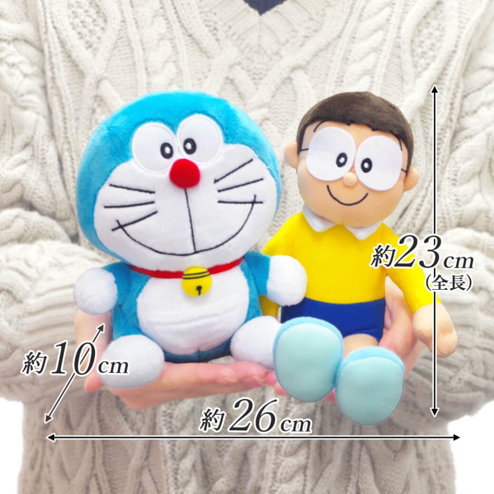 ドラえもん＆のび太 ペアぬいぐるみ S | 祝電・弔電・国際電報なら電報屋のエクスメール
