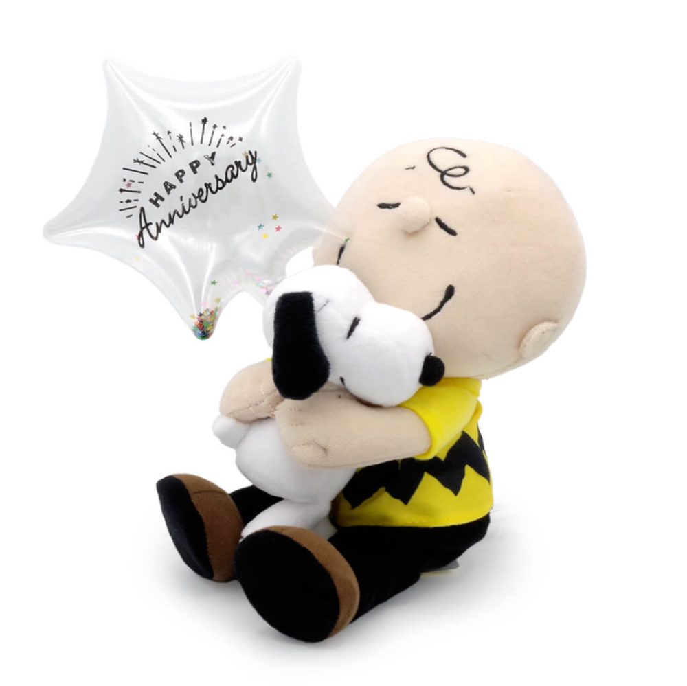 【バルーン電報】スヌーピー チャーリー・ブラウン ハグぬいぐるみ | 電報屋のエクスメール